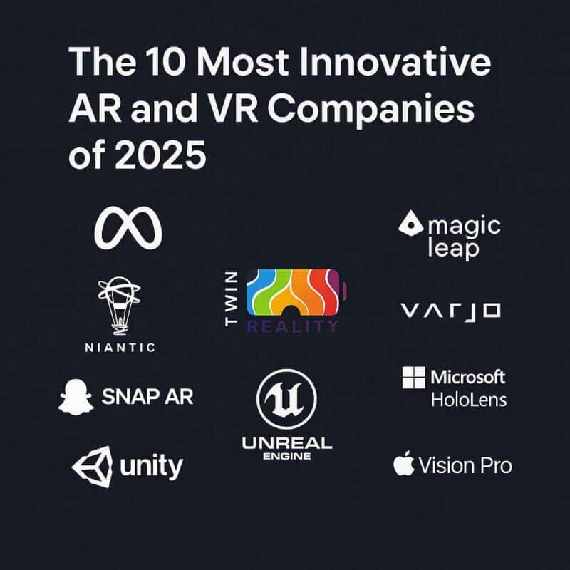 The 10 most innovative AR and VR companies of 2025 - Twin Reality